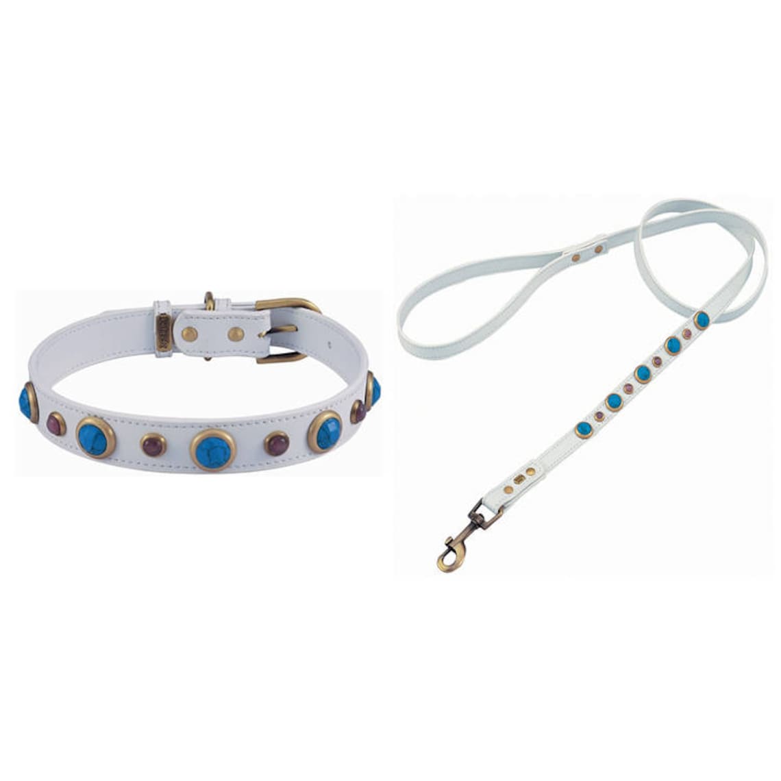 Turquoise Dog Collar Gemstone Dog Collar White Dog Collar - Etsy