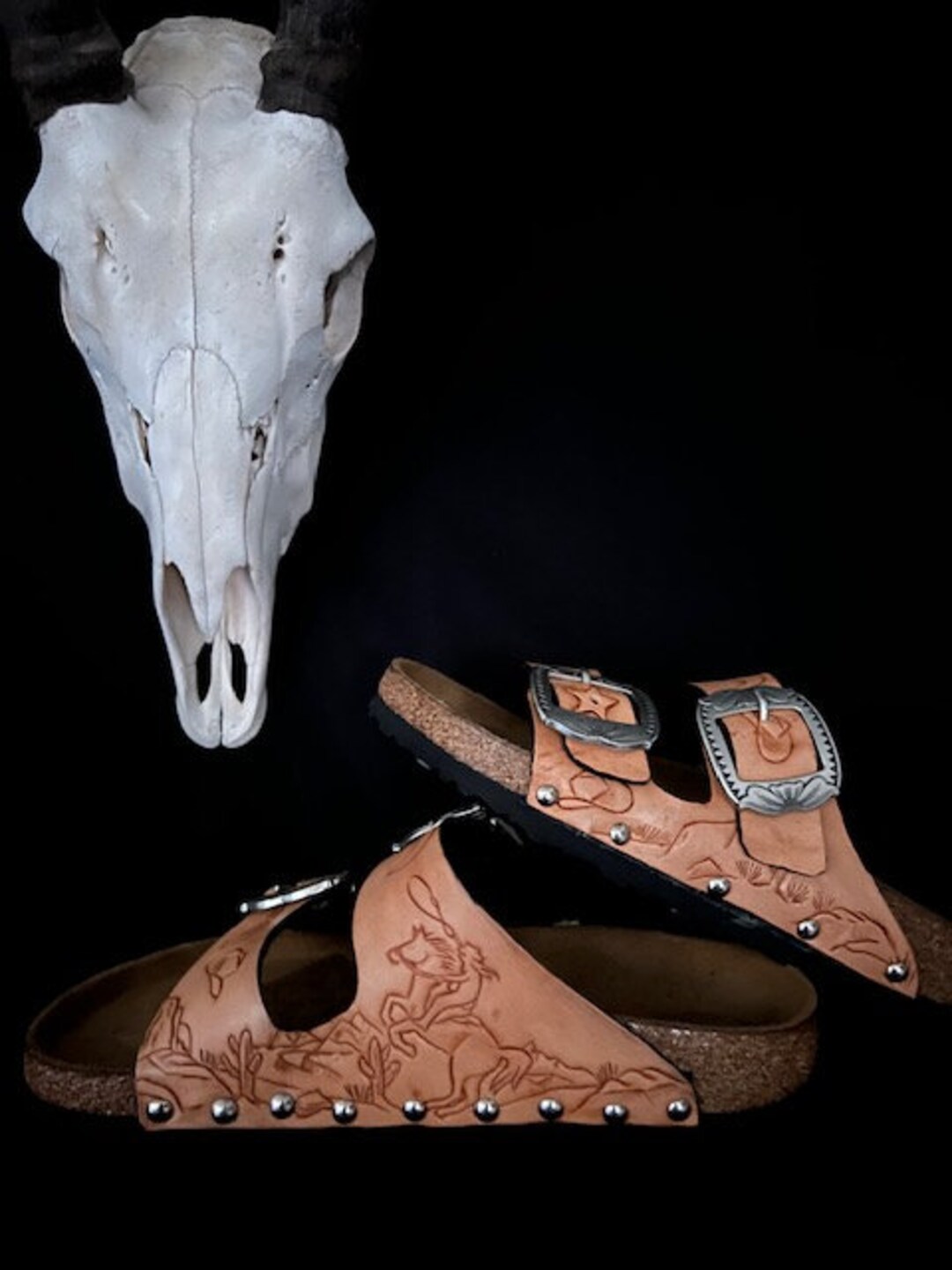 Hand Tooled Sandals Using Authentic Soles - Etsy