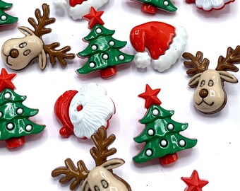 Christmas Buttons - Etsy