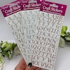 Silver Glitter Letter Stickers Self Adhesive Peel off Alphabet Letters ...
