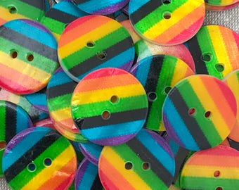 Rainbow buttons | Etsy