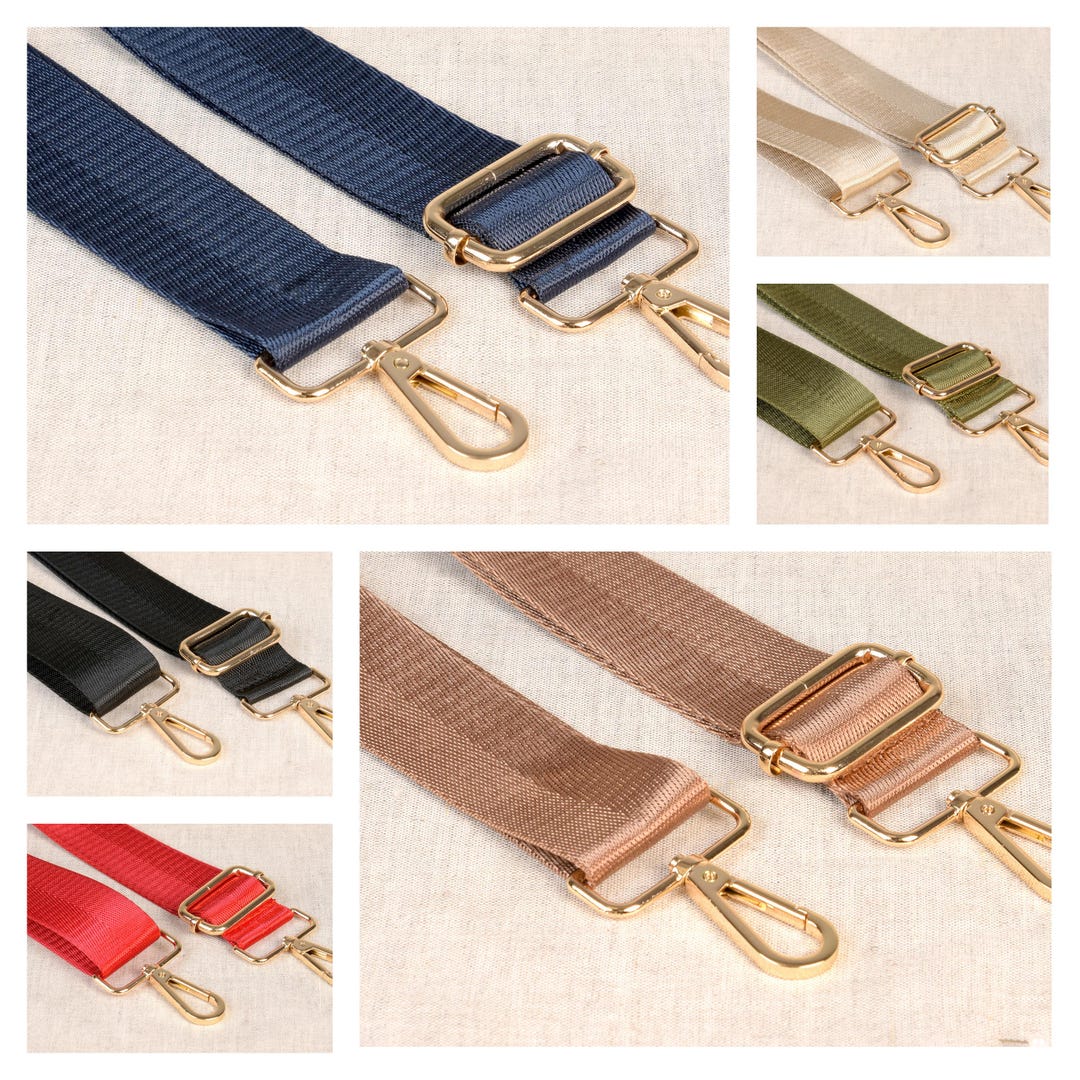 Adjustable Bag Strap, Gold Swivel Clasps, Replacement Crossbody Strap ...