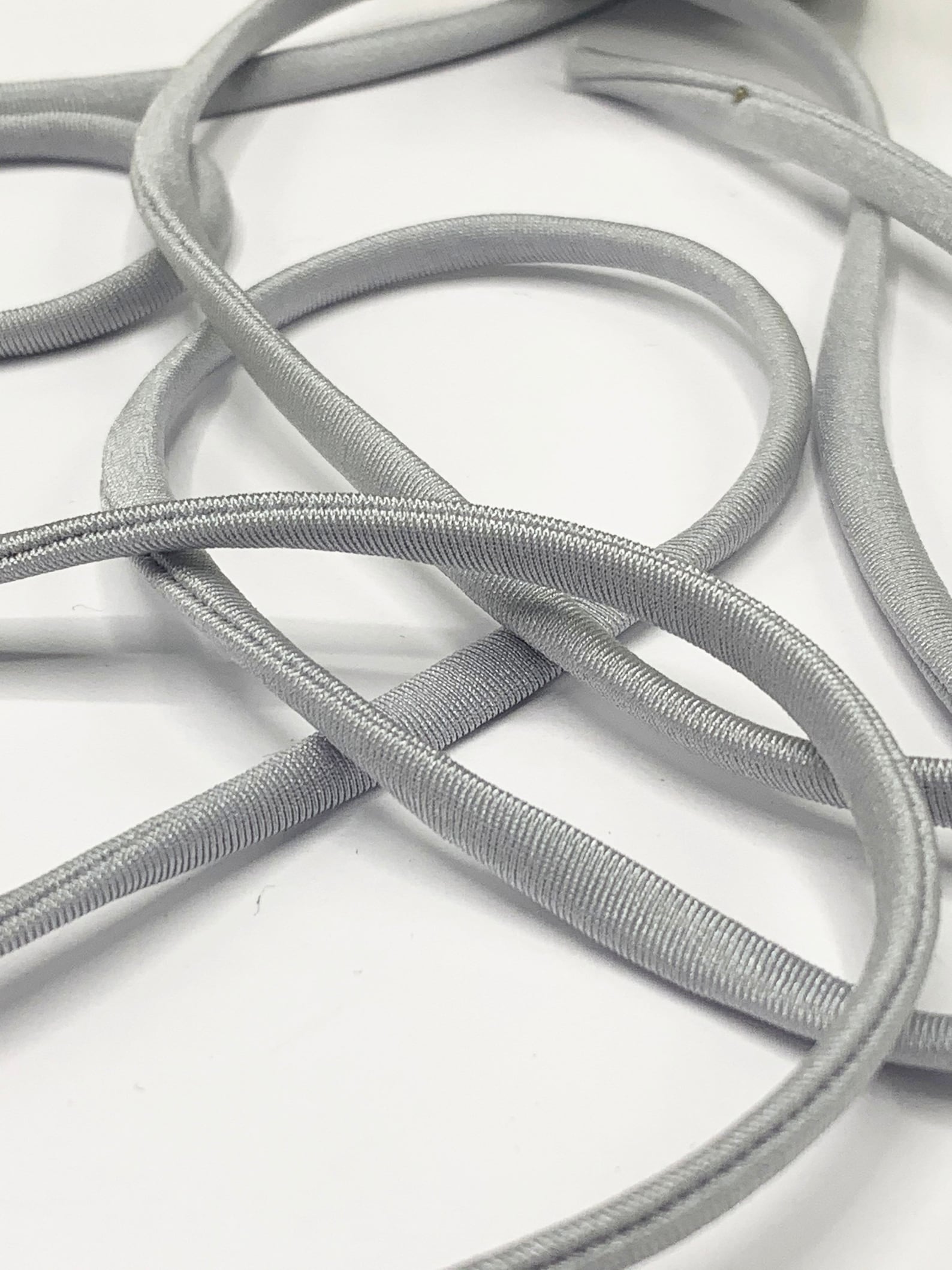 Silver Grey Spaghetti Elastic for Swimwear, 5mm Round Elastic for ...
