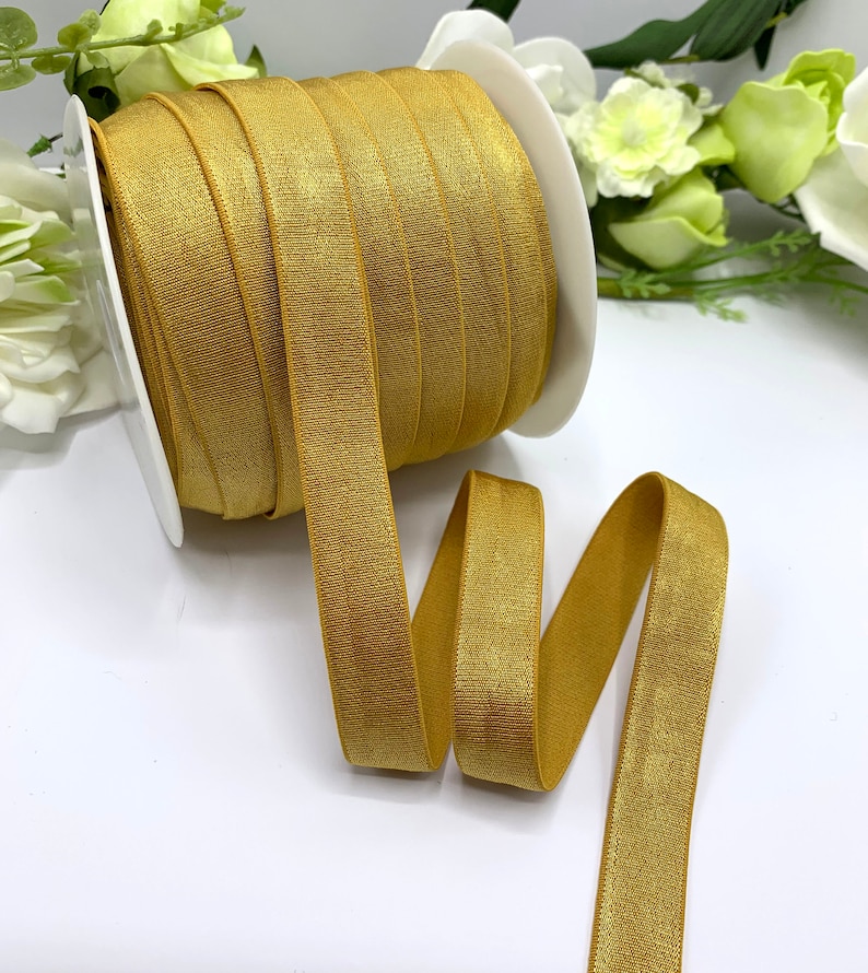Mustard Gold Lingerie Elastic, Bra Strap, Picot Lace Edging, Underwear ...