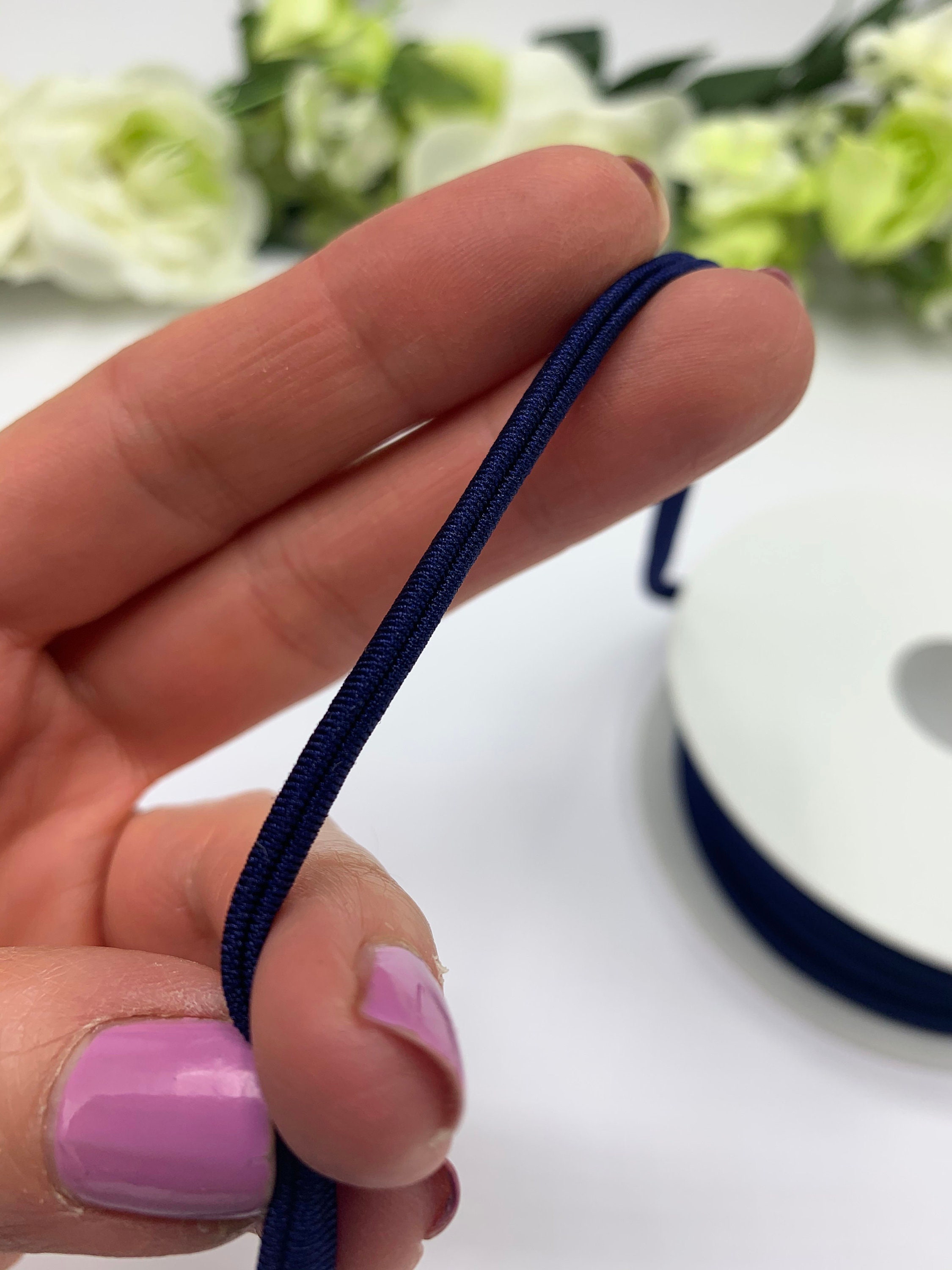 Dark Blue Spaghetti Elastic for Swimwear 5mm Round Elastic - Etsy