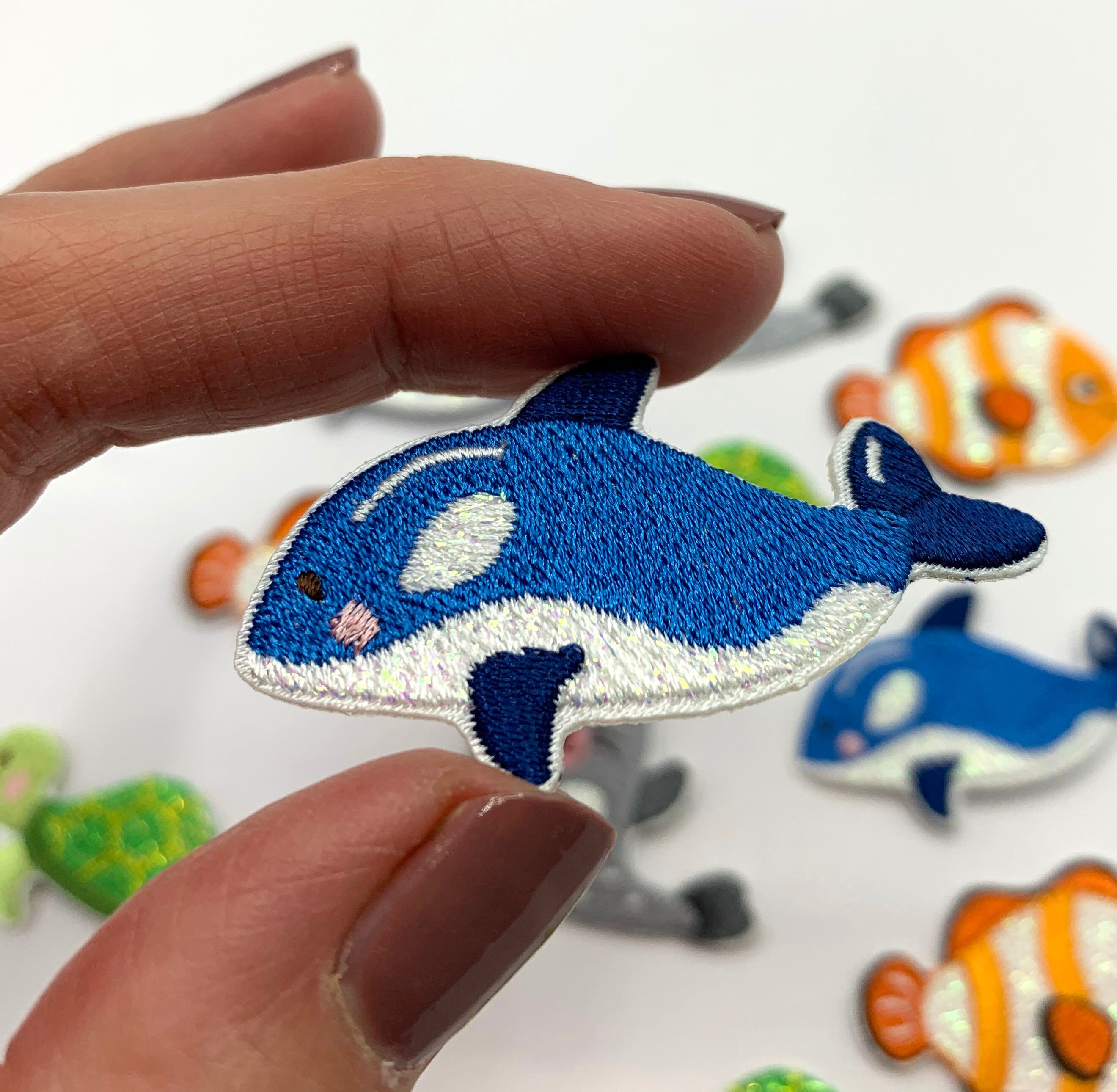 Sea life patches iron on embroidered whale seal turtle and | Etsy