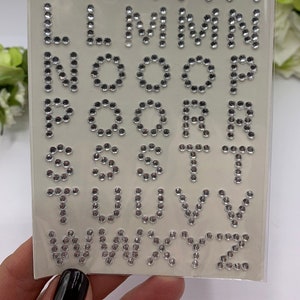Adhesive Diamante Stickers, Peel off Diamante Letters or Numbers ...