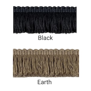 35mm Thick Brush Fringe Trim for Piping Cushions and Soft Furnishings ...