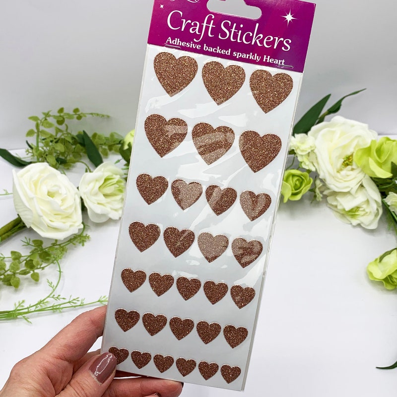 Gold Heart Stickers - Etsy