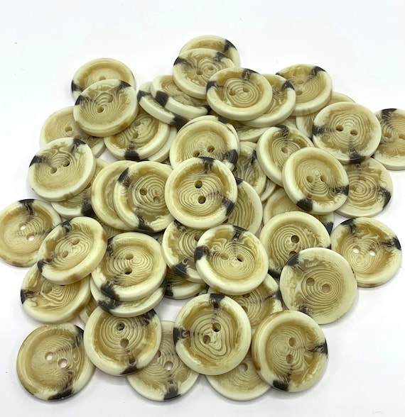 1 Inch Aran Buttons Round Horn Effect Arran Buttons for | Etsy