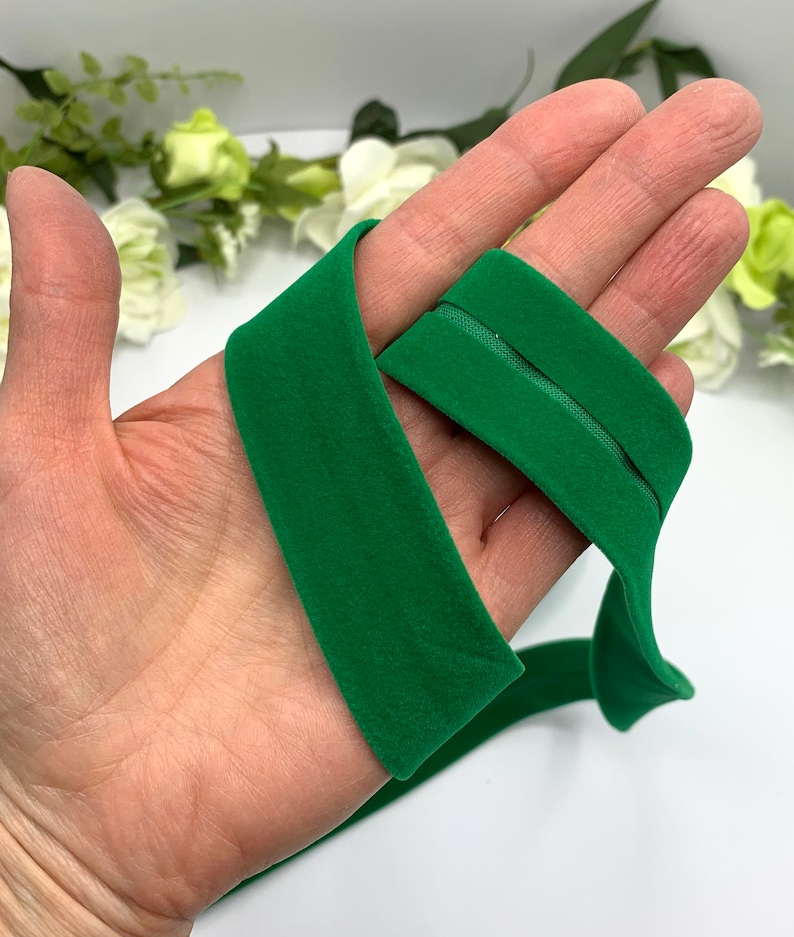 30mm Wide Velvet Bias Binding, Single Fold, Assorted Colours - Etsy