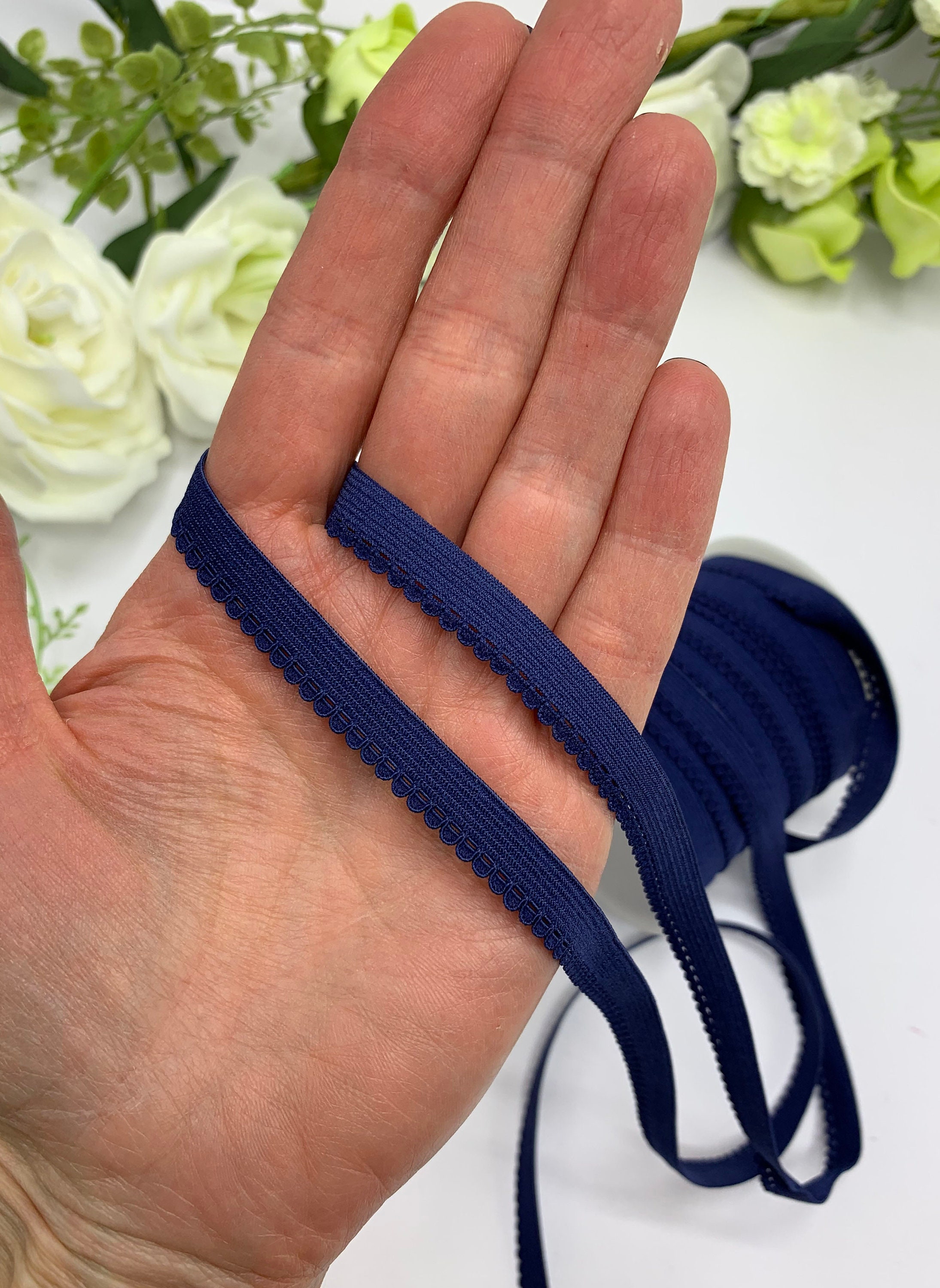 10mm picot edge elastic for lingerie black nude red navy | Etsy