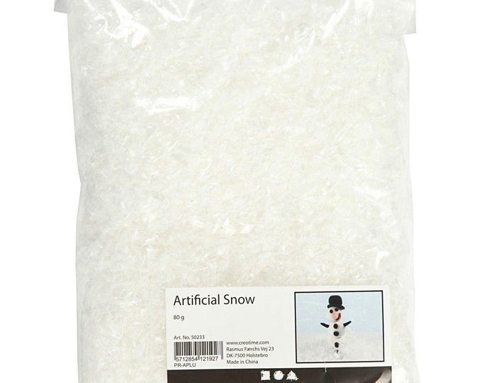 50g Bag of Faux Snow, Artificial Snow for Christmas Crafts, Card Making ...
