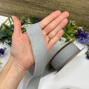 1.5" Frayed Edge Ribbon, Natural Cotton Vintage Linen Trim, Rustic Tape ...