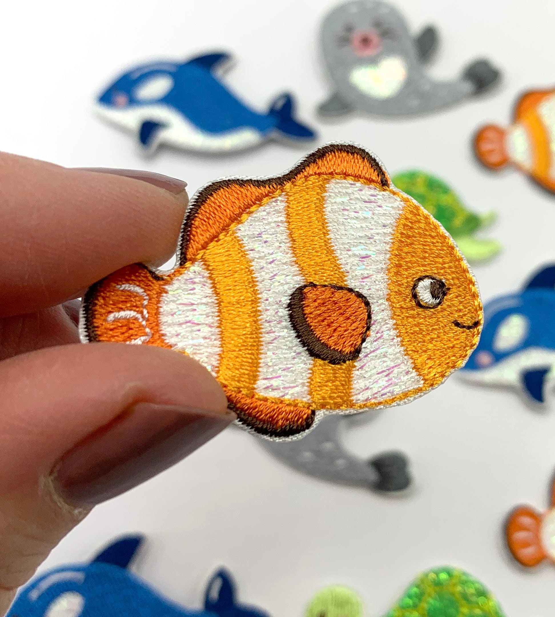 Sea life patches iron on embroidered whale seal turtle and | Etsy