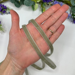 Sage Green Velvet Ribbon for Weddings, Invites, Flowers and Decorations ...