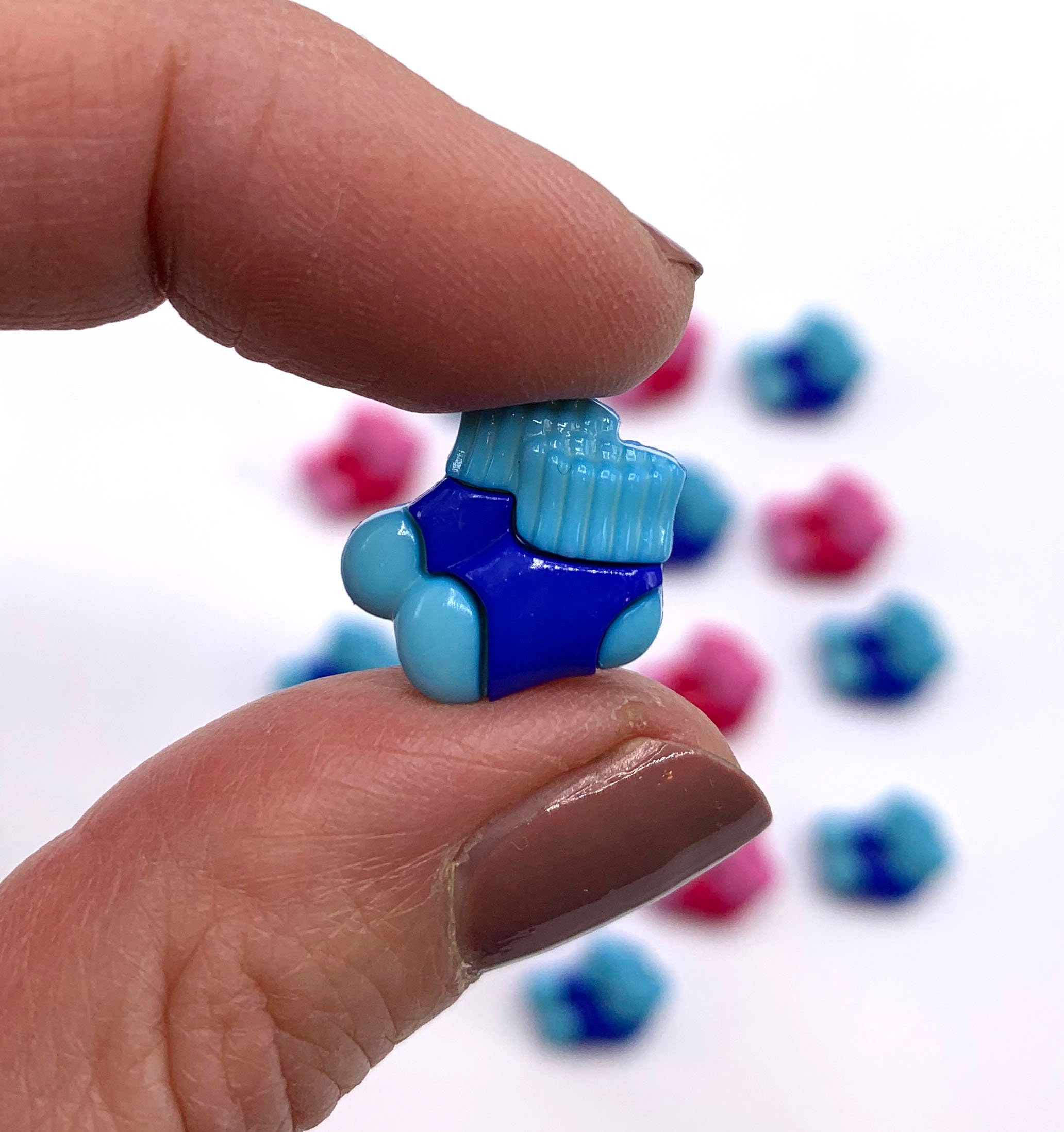 Baby Booties Buttons, Pink and Blue, 15mm, Sewing Embellishments - Etsy UK