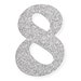 Silver Glitter Number Stickers - Self Adhesive Peel off Numbers - 0 to ...