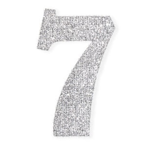 Silver Glitter Number Stickers - Self Adhesive Peel off Numbers - 0 to ...