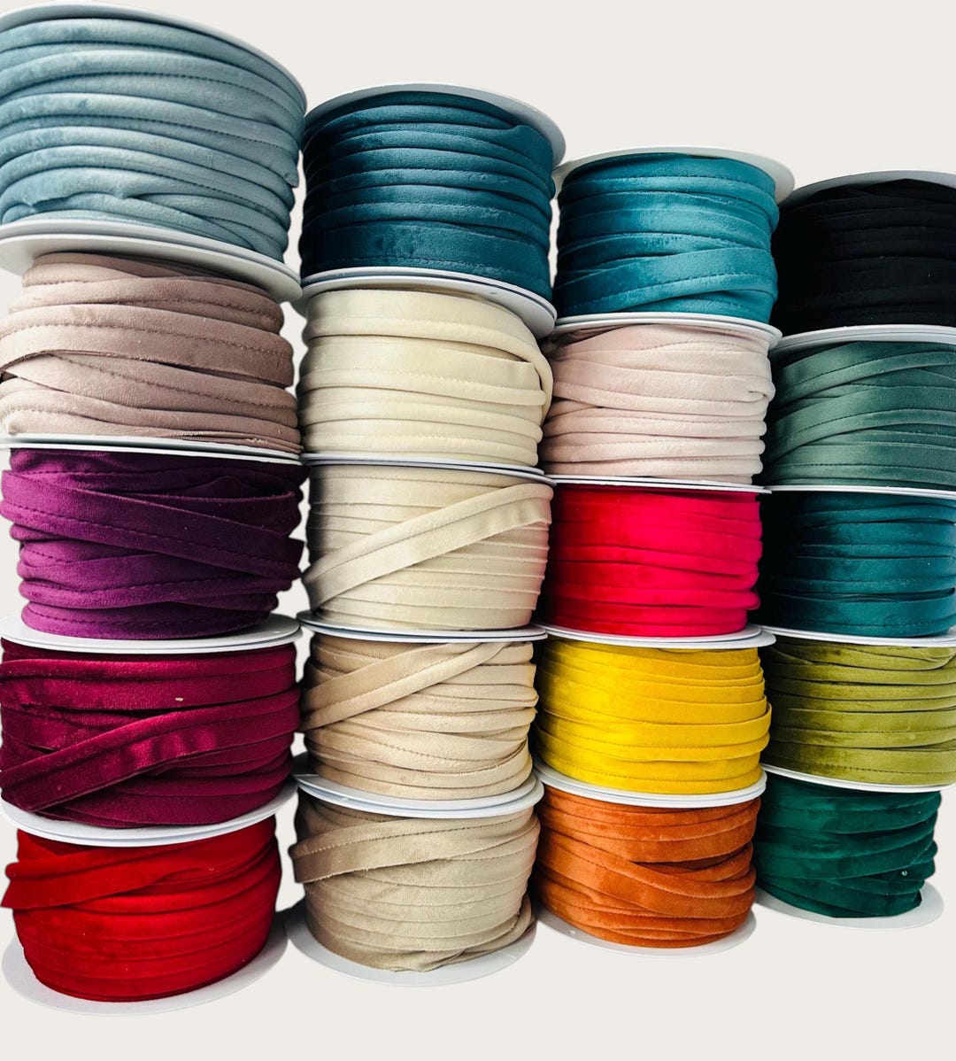 Luxury 7mm Velvet Piping Cord, 15mm Flanged Insertion Trim Tape for ...