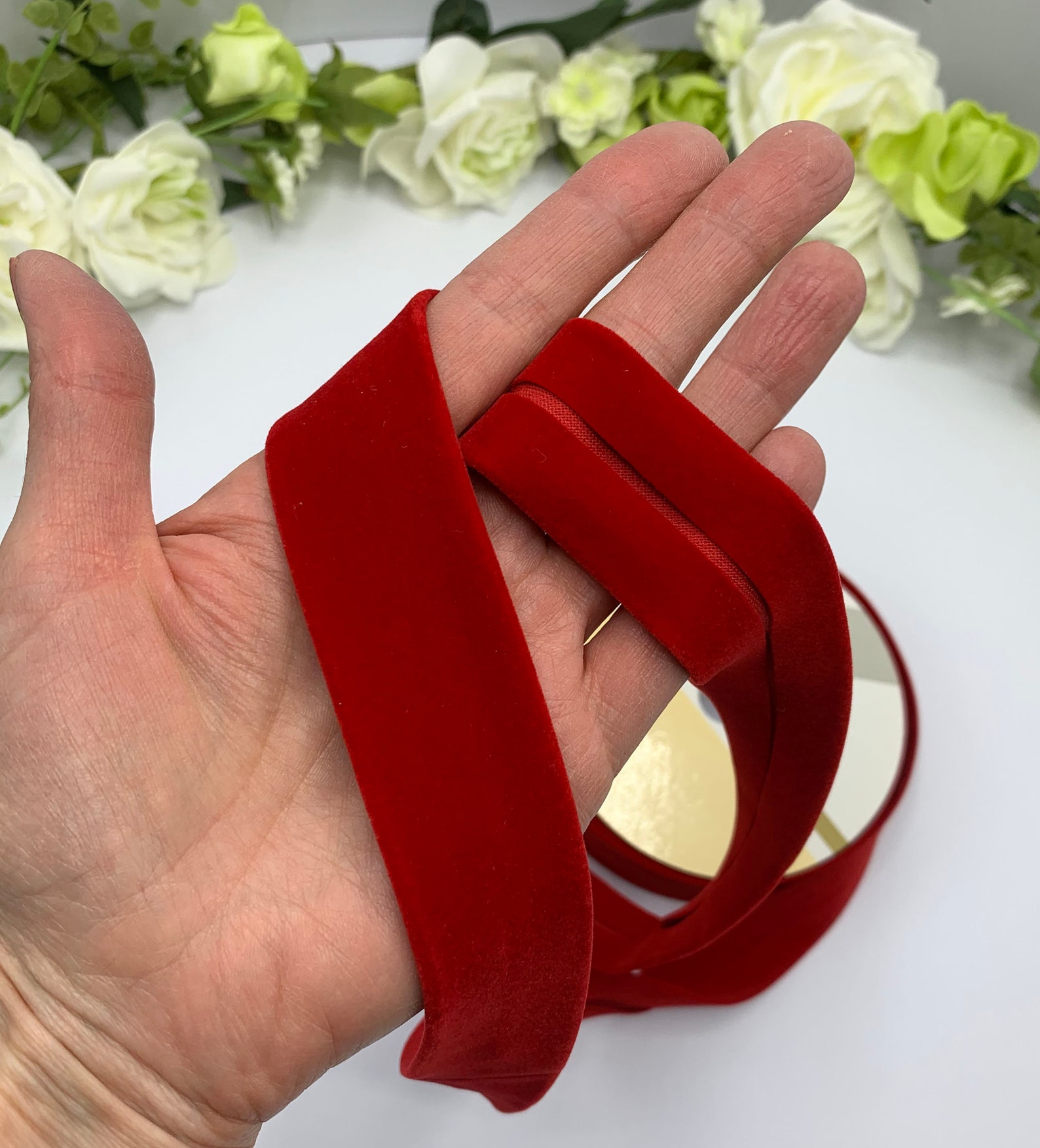 1.2 Inch/30mm Velvet Bias Binding, Luxurious Velvet Binding Tape for ...