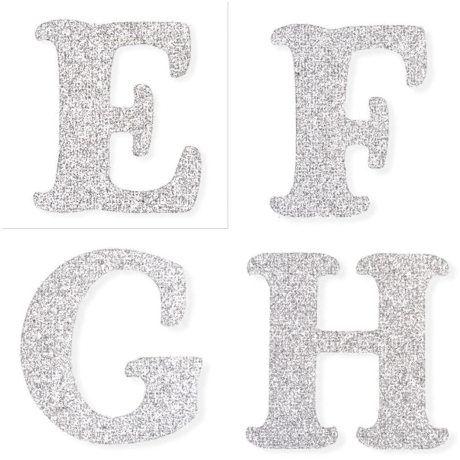 Silver Glitter Letter Stickers Self Adhesive Peel off - Etsy UK
