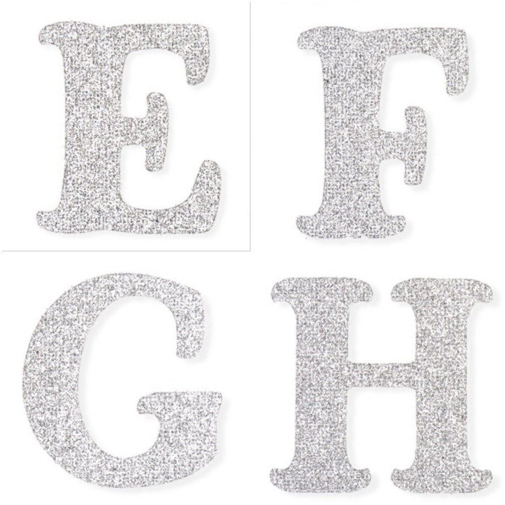 Silver Glitter Letter Stickers Self Adhesive Peel off | Etsy UK