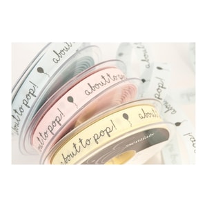 Baby Shower Ribbons - Mummy to Be Gift Wrap - About to Pop Ribbon ...
