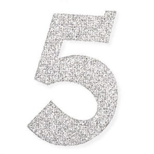 Silver Glitter Number Stickers - Self Adhesive Peel off Numbers - 0 to ...