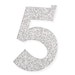 Silver Glitter Number Stickers - Self Adhesive Peel off Numbers - 0 to ...
