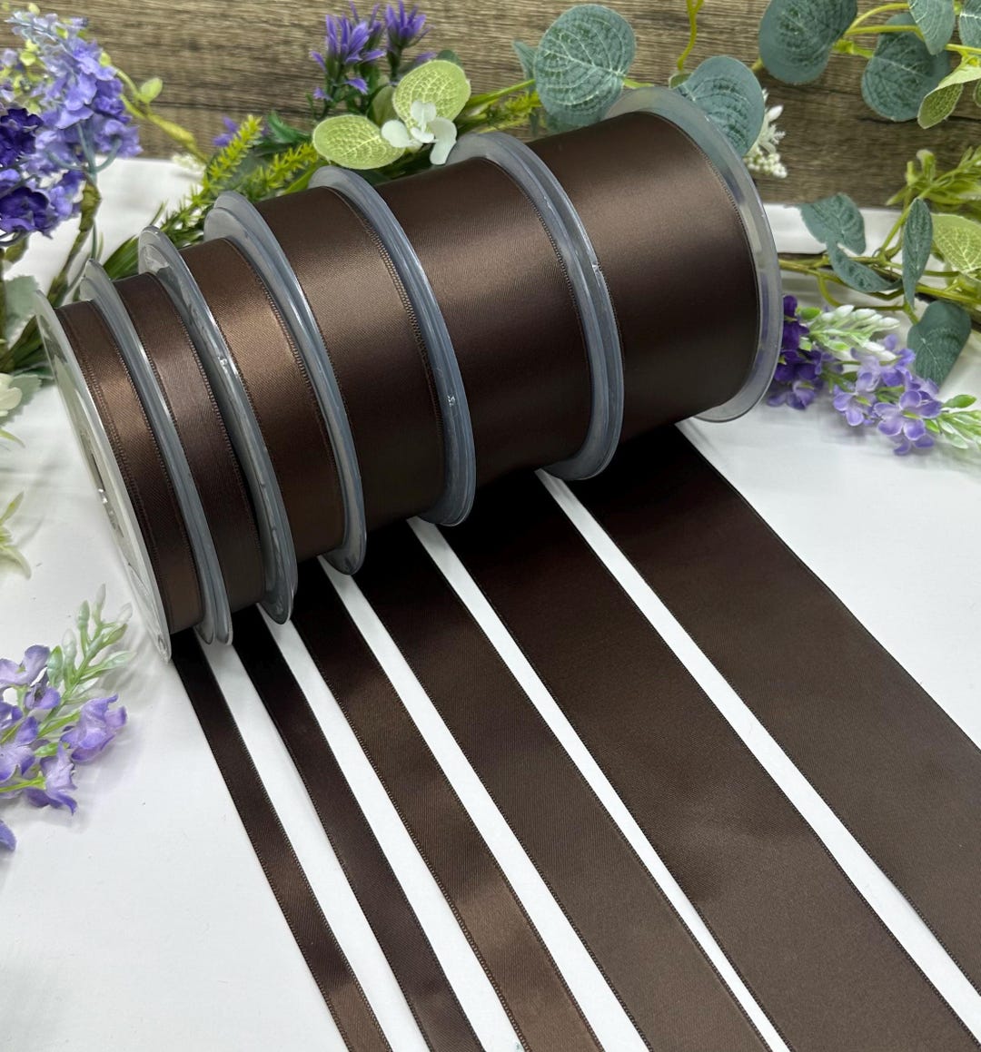 Dark Chocolate Brown Double Faced Satin for Weddings in 7 Widths - Etsy ...