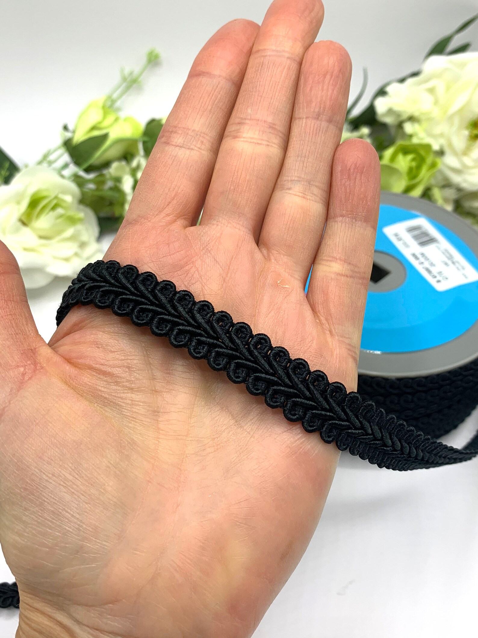 Black Upholstery Trim 15mm / 5/8 Black Scroll Scrolled - Etsy UK