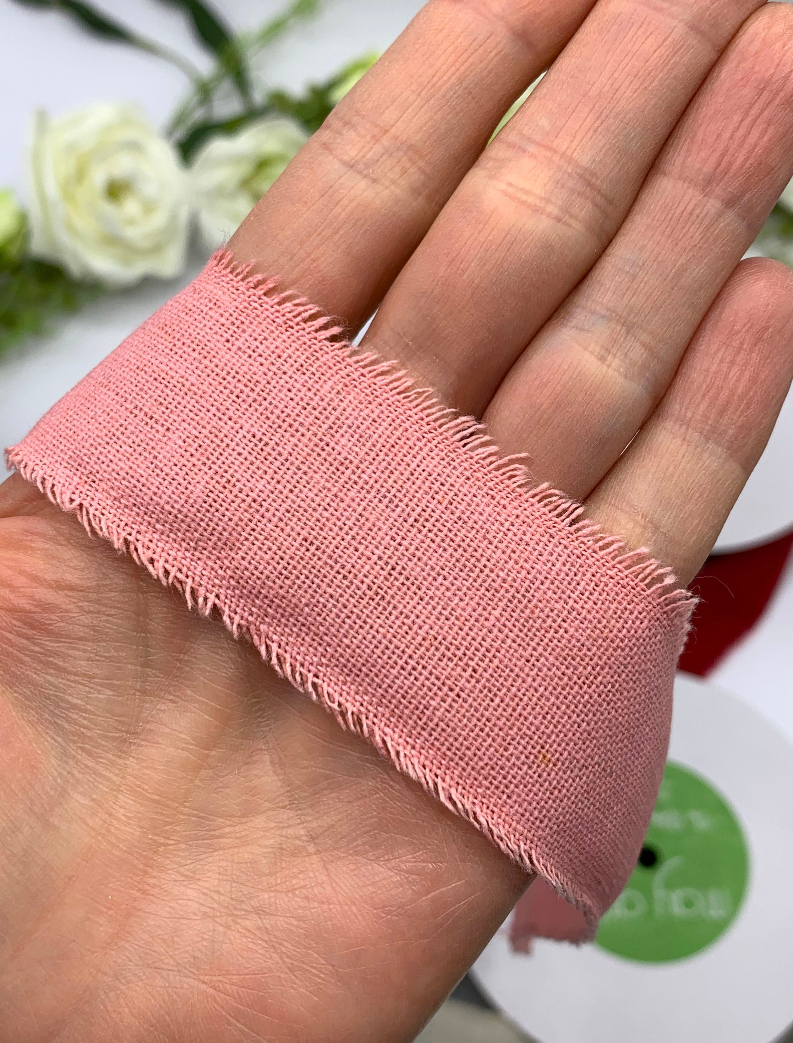 1.5 Frayed Edge Ribbon Natural Cotton Vintage Linen | Etsy UK