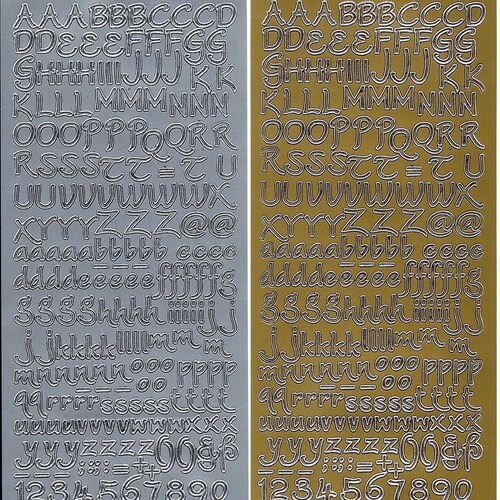 Peel off Alphabet Stickers Gold or Silver Letter | Etsy UK