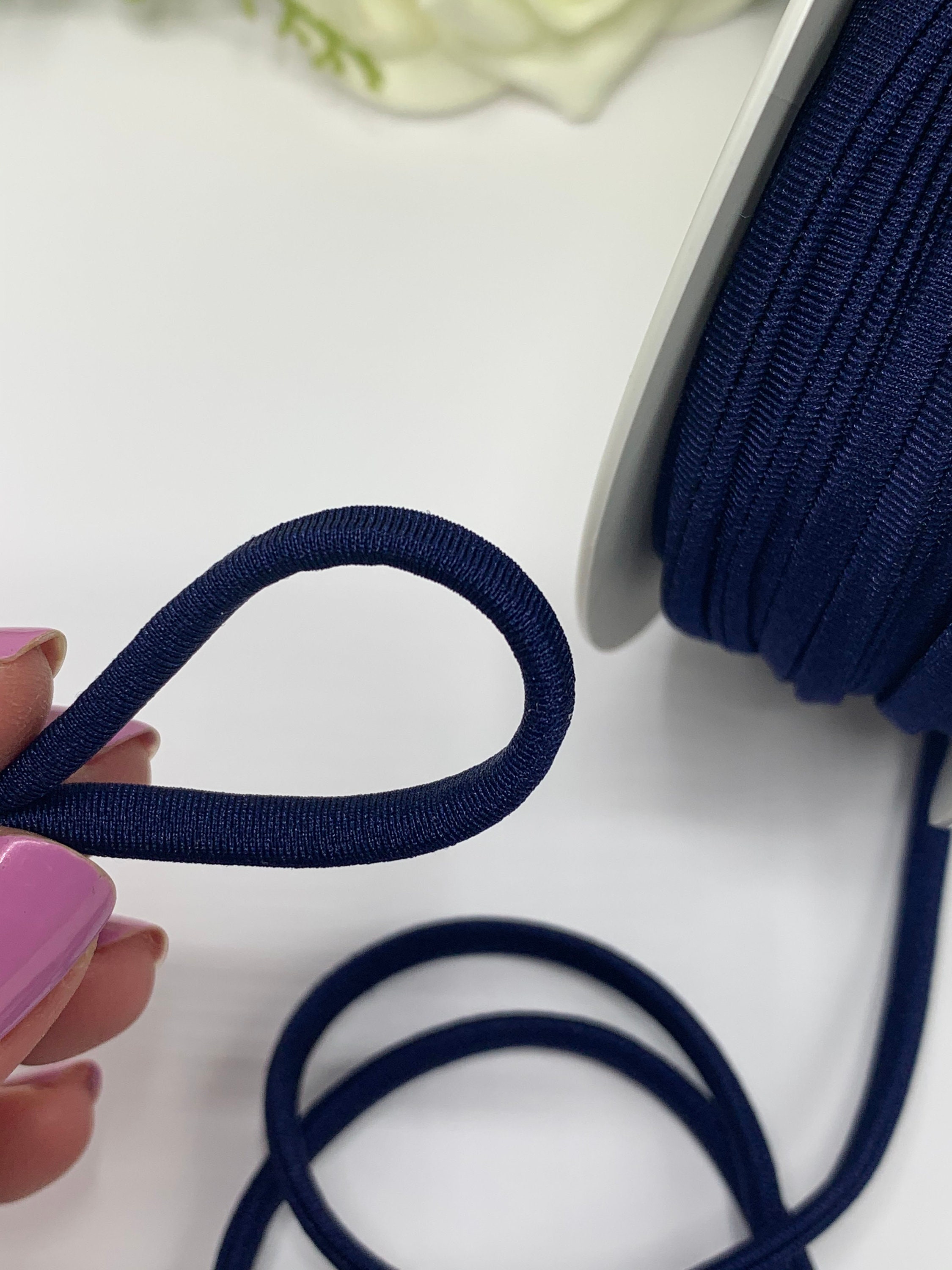 Dark Blue Spaghetti Elastic for Swimwear 5mm Round Elastic - Etsy