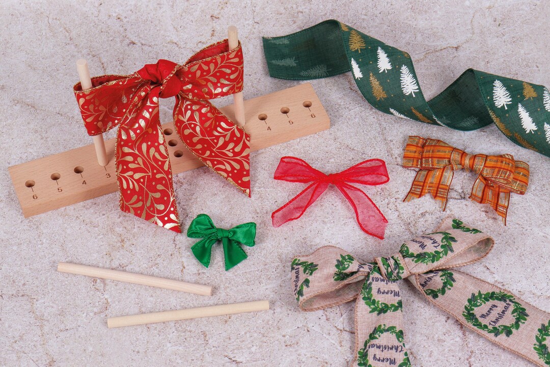 Wooden Bow Maker for Bows From 3cm to 30cm, Christmas Tree Bow Maker ...