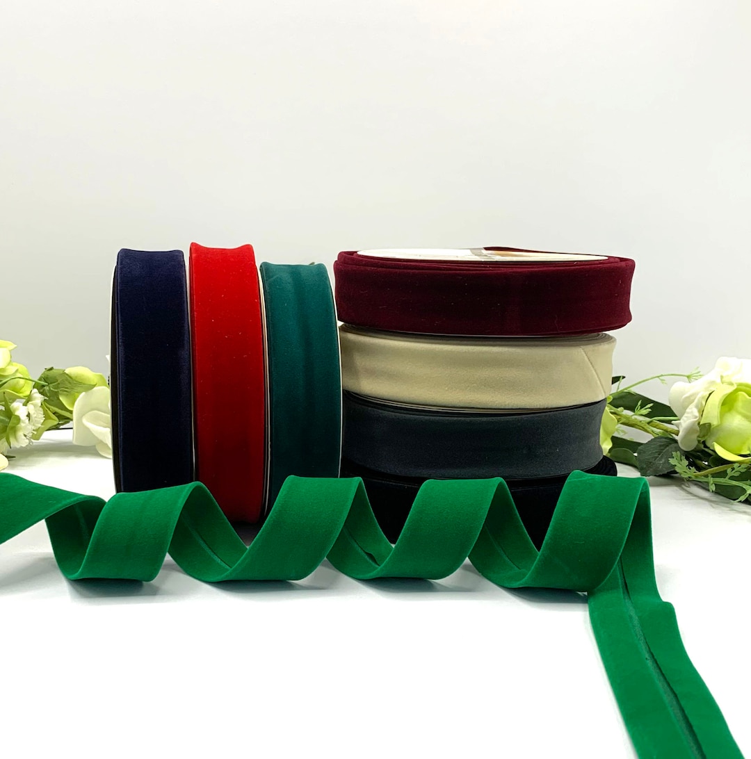 1.2 Inch/30mm Velvet Bias Binding, Luxurious Velvet Binding Tape for ...