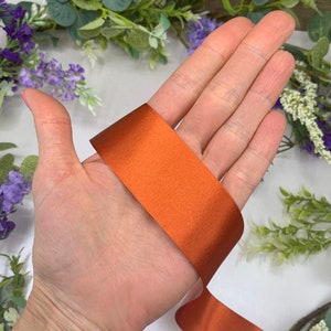 Terracotta Double Satin Ribbon, Premium Quality in 7 Widths, Wedding ...