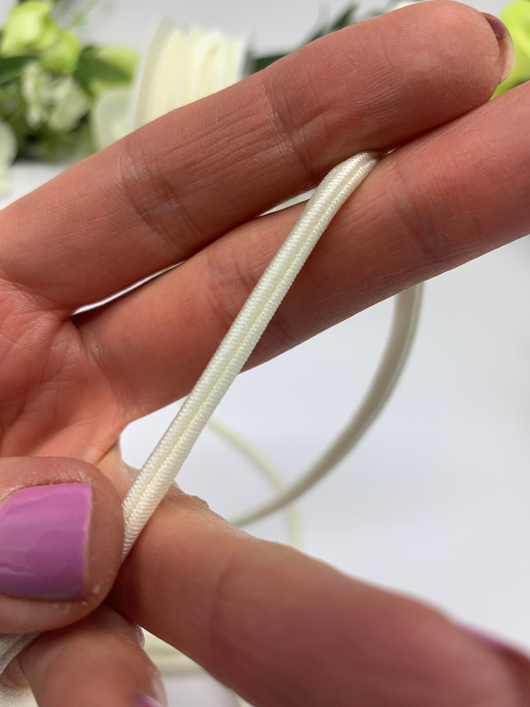 Cream Spaghetti Elastic for Swimwear 5mm Round Elastic for - Etsy UK