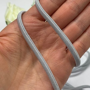 Silver Grey Spaghetti Elastic for Swimwear, 5mm Round Elastic for ...