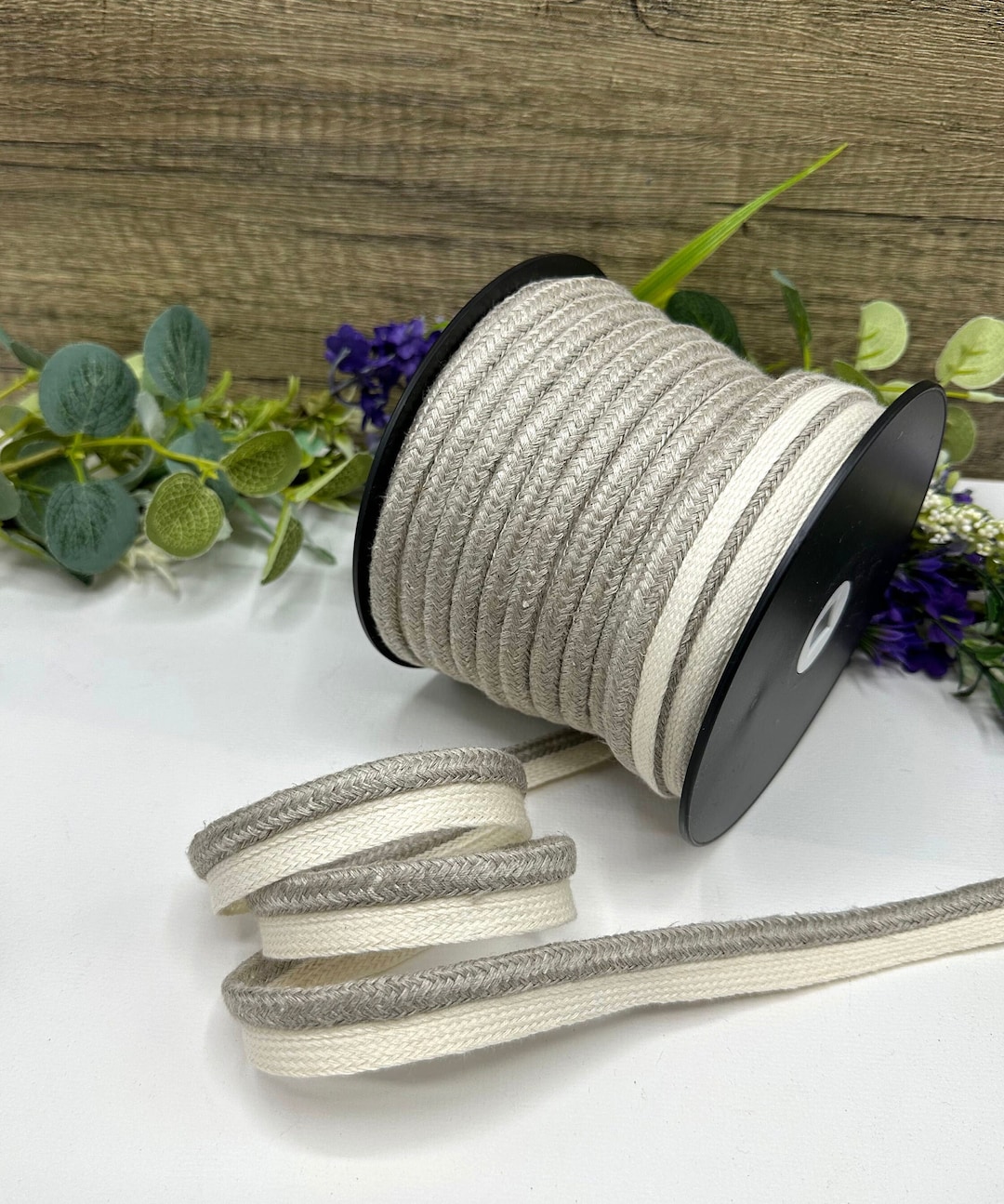 Chunky Linen Cotton Piping Cord, Upholstery Cushion Trim 7mm Cord With ...