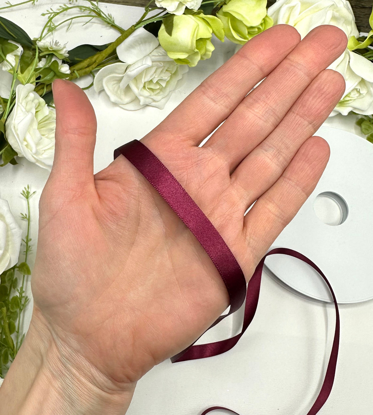 Burgundy Double Satin Ribbon, Rich Wine Red - 8 Widths in 1m to 20m - Etsy