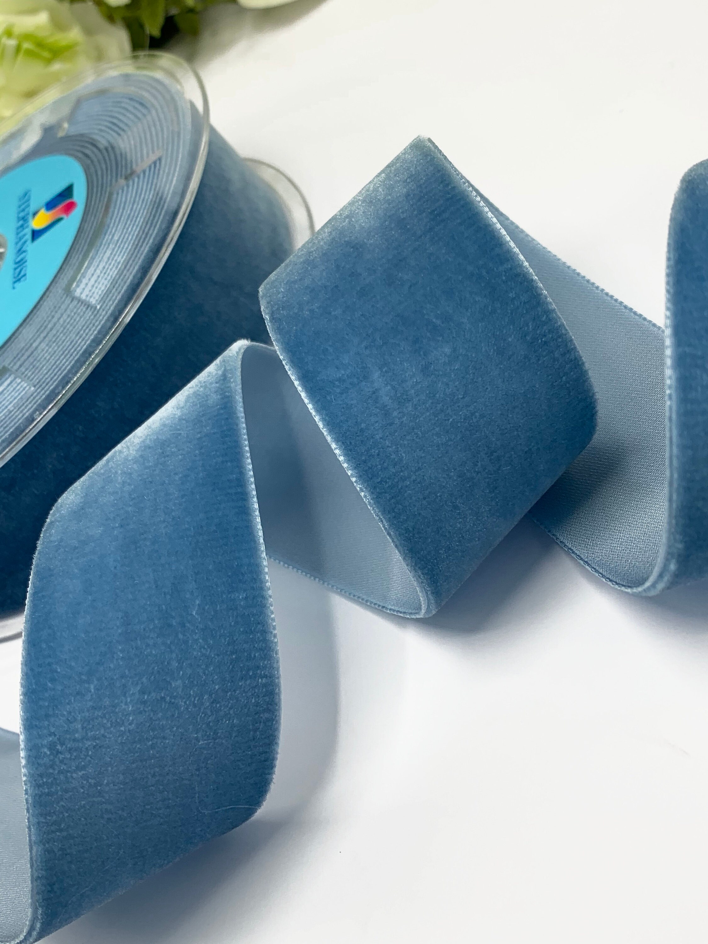 Dusty Blue Velvet Ribbon Vintage Dusky Blue Choker Velvet | Etsy