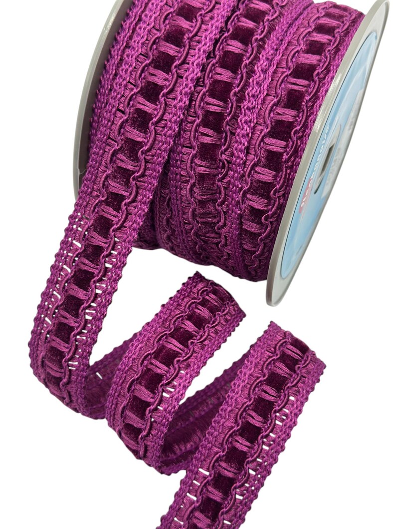 3cm Plum Purple Velvet Decorative Gimp Braid for Soft Furnishings ...