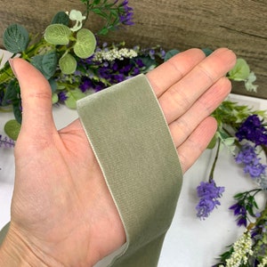 Sage Green Velvet Ribbon for Weddings Invites Flowers and - Etsy