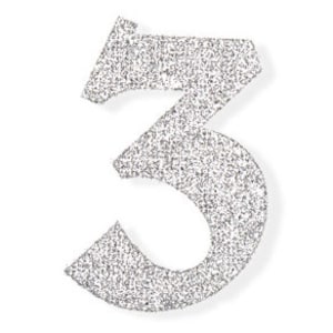 Silver Glitter Number Stickers - Self Adhesive Peel off Numbers - 0 to ...