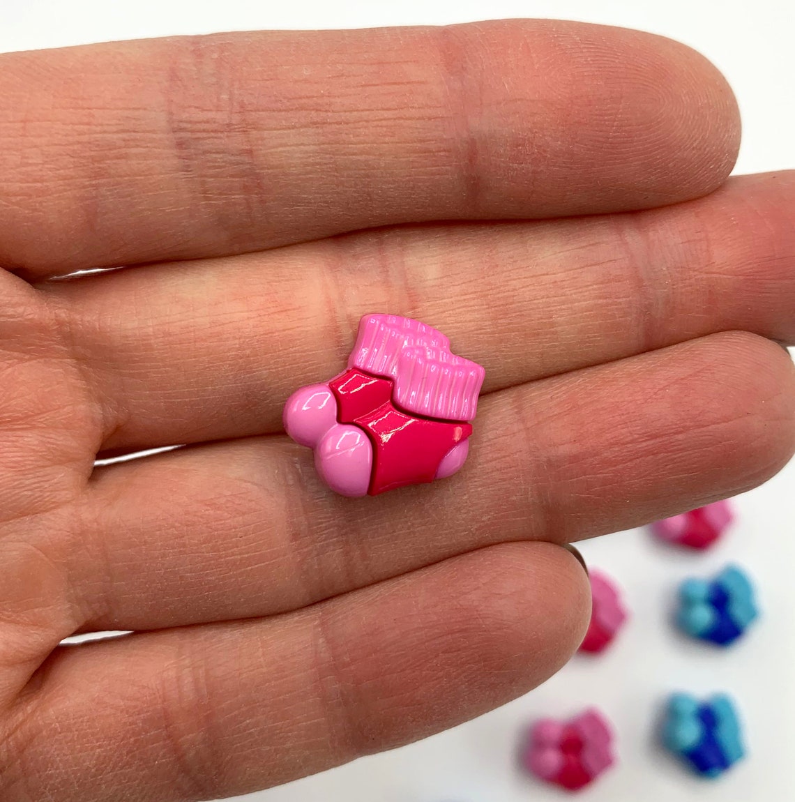 Baby Booties Buttons, Pink and Blue, 15mm, Sewing Embellishments - Etsy UK