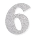 Silver Glitter Number Stickers - Self Adhesive Peel off Numbers - 0 to ...