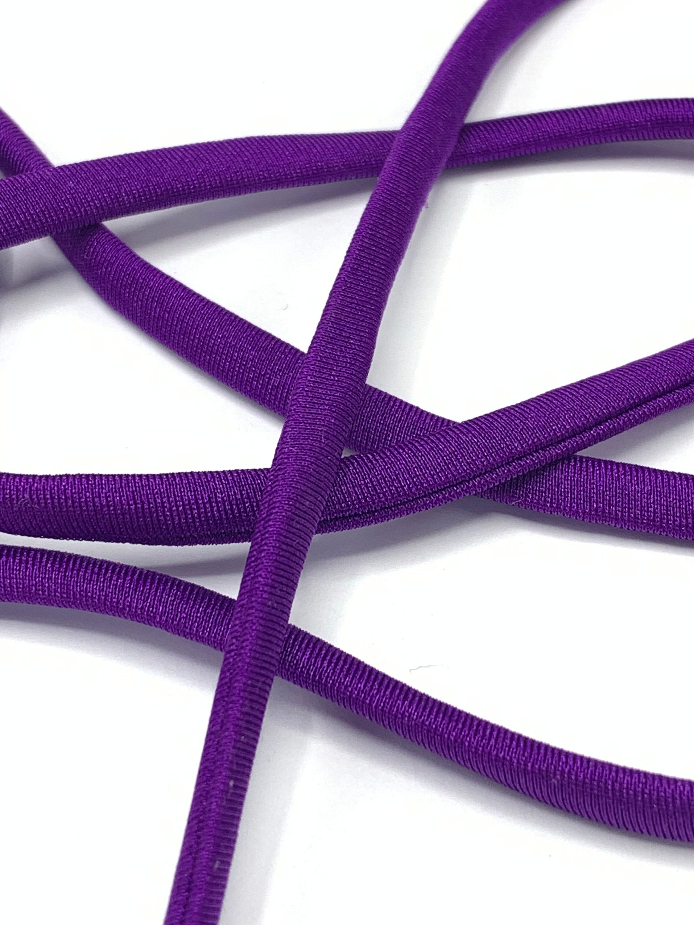 Purple Spaghetti Elastic for Swimwear 5mm Round Elastic for - Etsy
