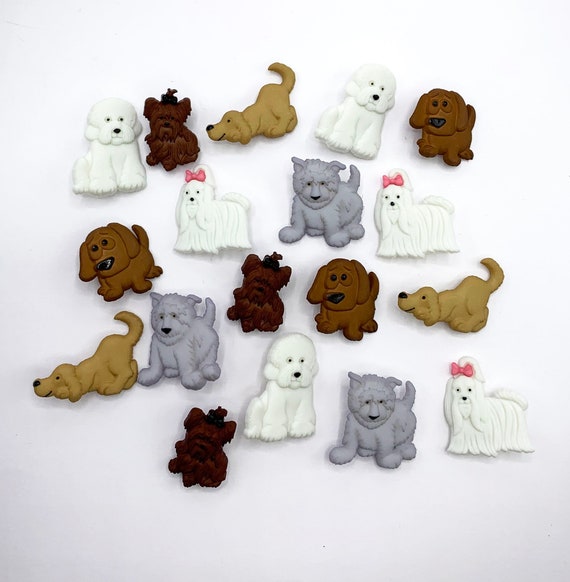 Dog Buttons for Sewing and Crafting Doggy Embellishments - Etsy